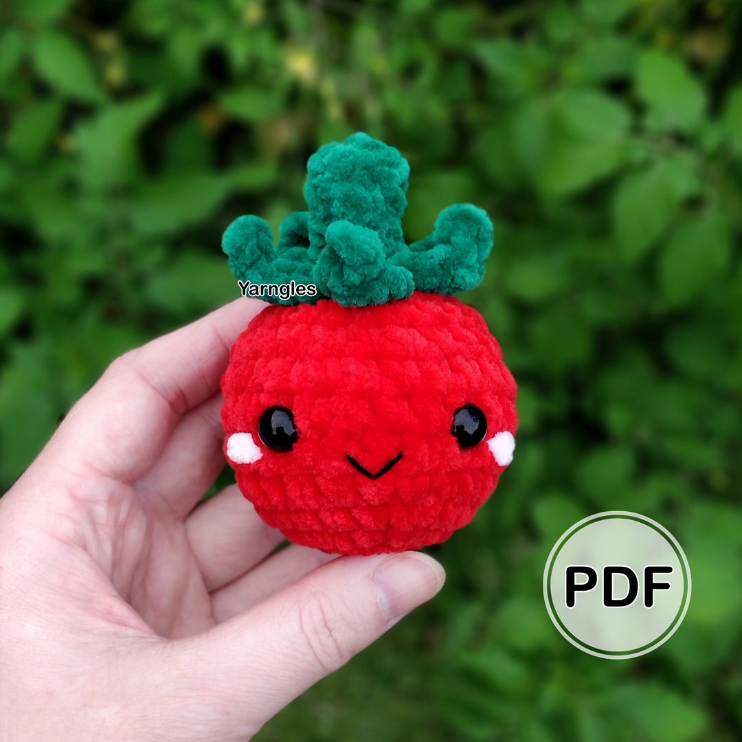 Tiny Tomato Free Fruit Low Sew Crochet Pattern Amigurumi Toy - Etsy