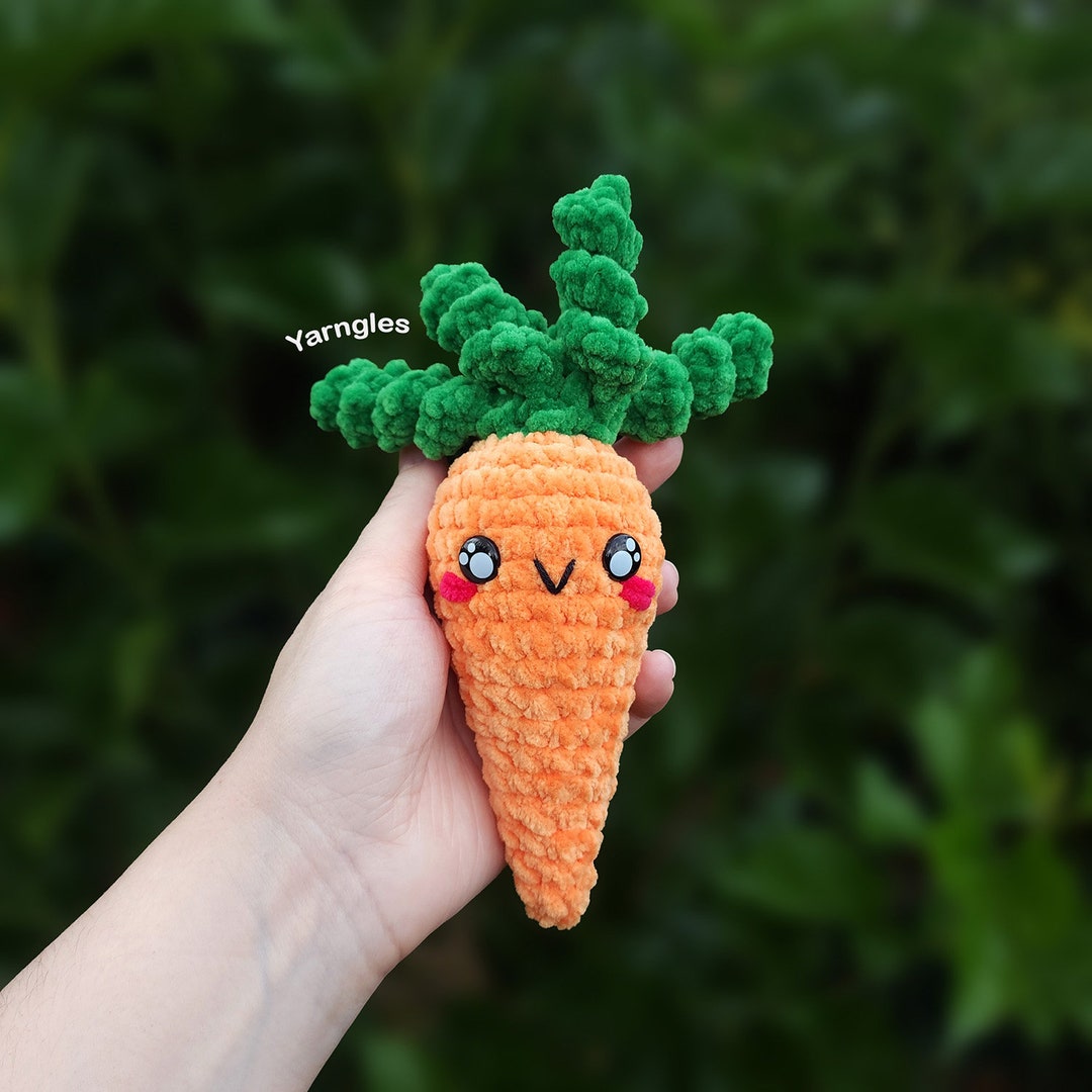 Tiny Carrots Crochet Pattern, Small No Sew Crochet Veggies, Mini Play ...