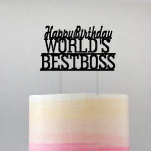 Best Boss Cake Topper, Cake Topper for Boss Birthday, Boss Lady, Boss ...