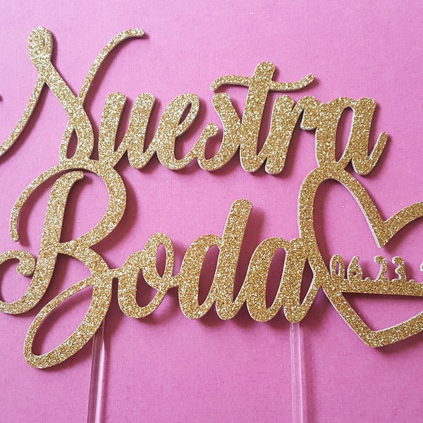 Cake Topper Oro De Boda - Etsy