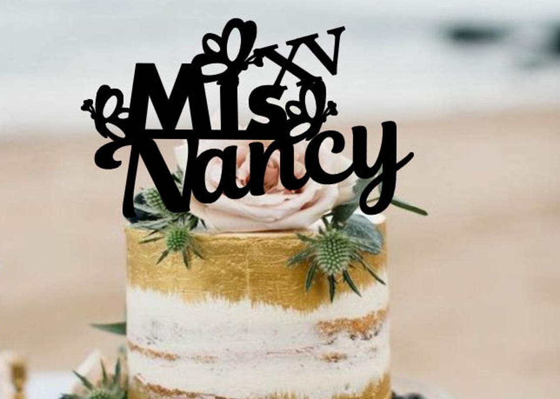 Mis XV XV Mis Quince Cake Topper Quinceanera Cake Topper | Etsy