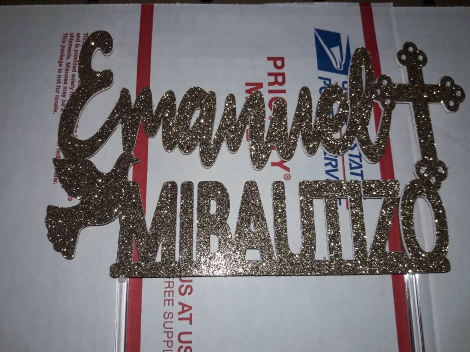 Mi Bautizo Mi Bautizo Cake Topper Custom Name Pastel De | Etsy