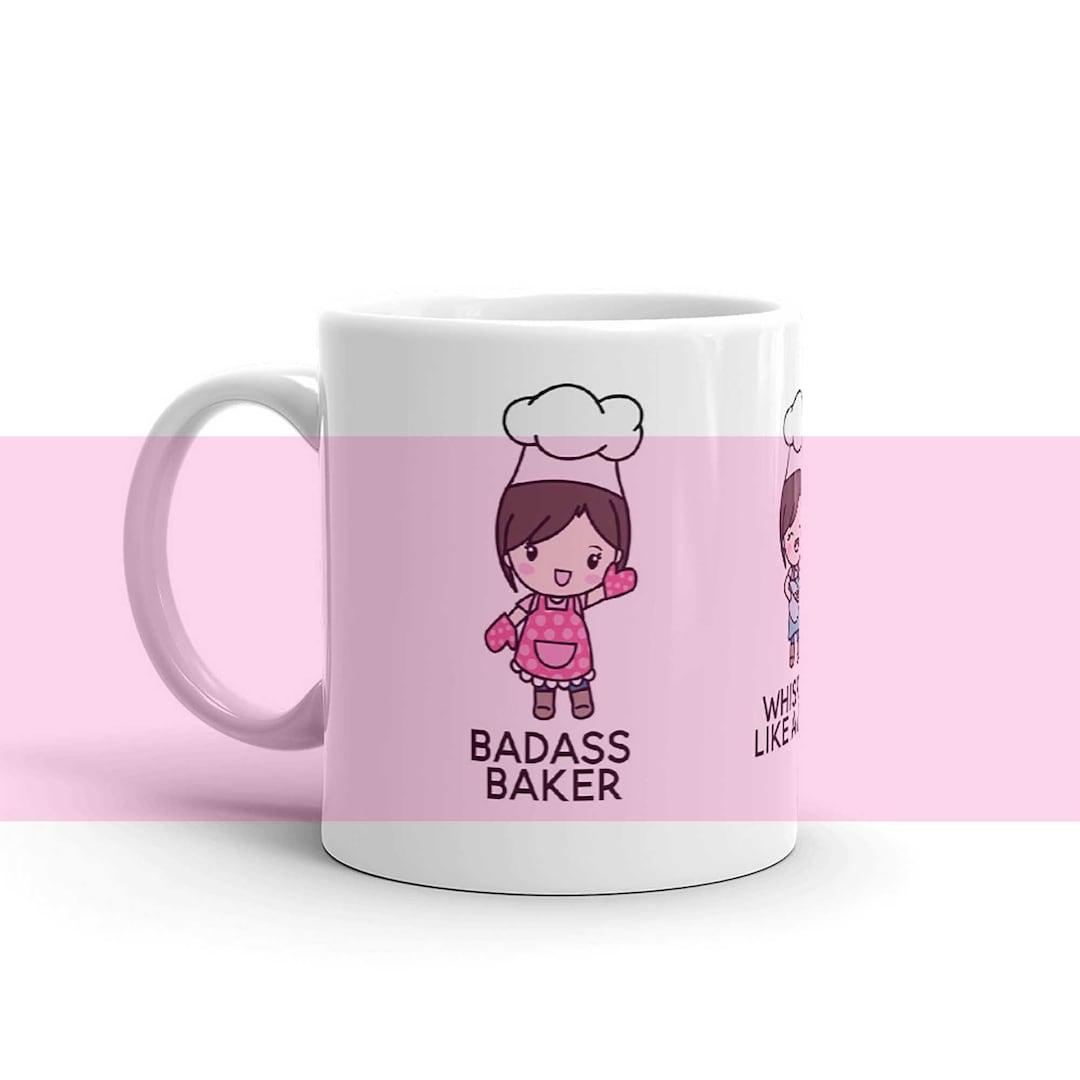 Coffee Mug for Bakers, Baking Cupcakes Coffee Mug, Badass Baker, Gift ...