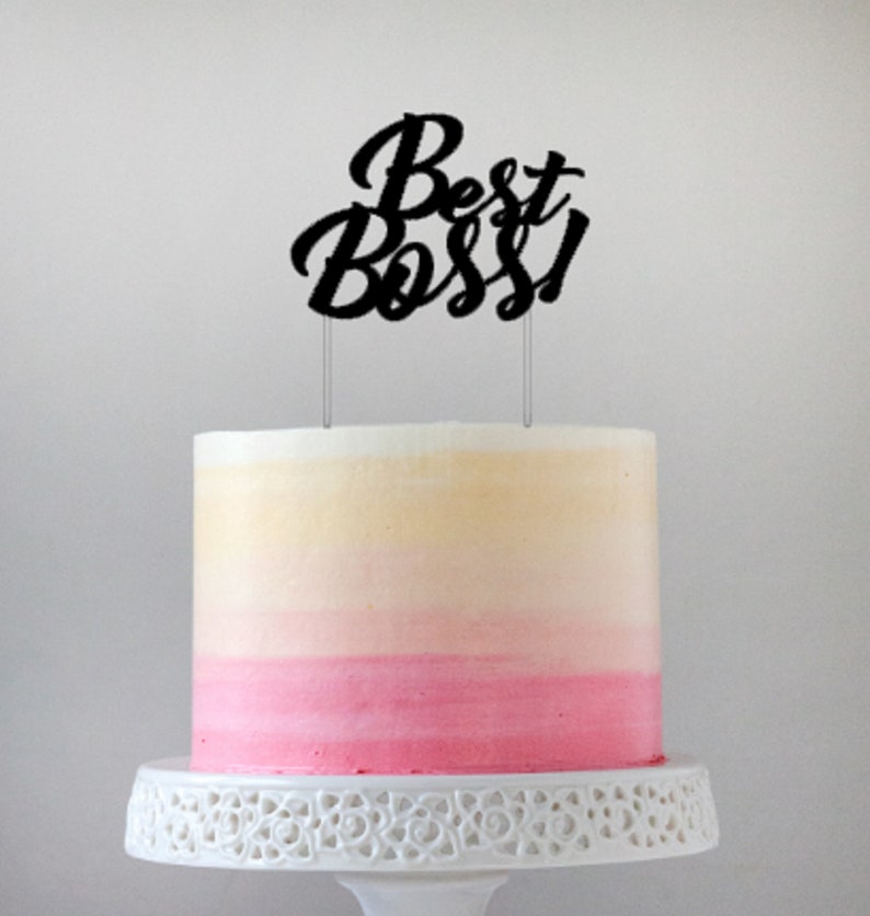 Best Boss Cake Topper Cake Topper for Boss Birthday Boss | Etsy