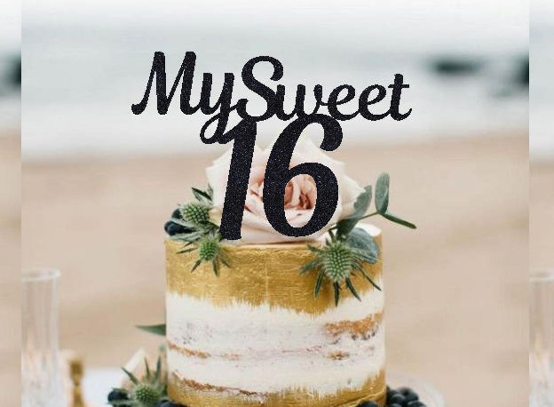 Sweet 16 Cake Topper Personalized to Any Name Any Age Sweet - Etsy