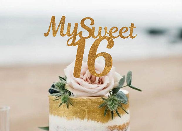 Sweet 16 Cake Topper Personalized to Any Name Any Age Sweet - Etsy
