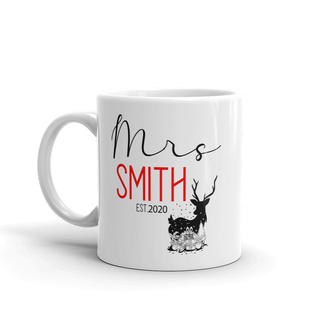 Christmas Gift Mr and Mrs Mug Set, Bride and Groom Mug Set, Mr and Mrs ...