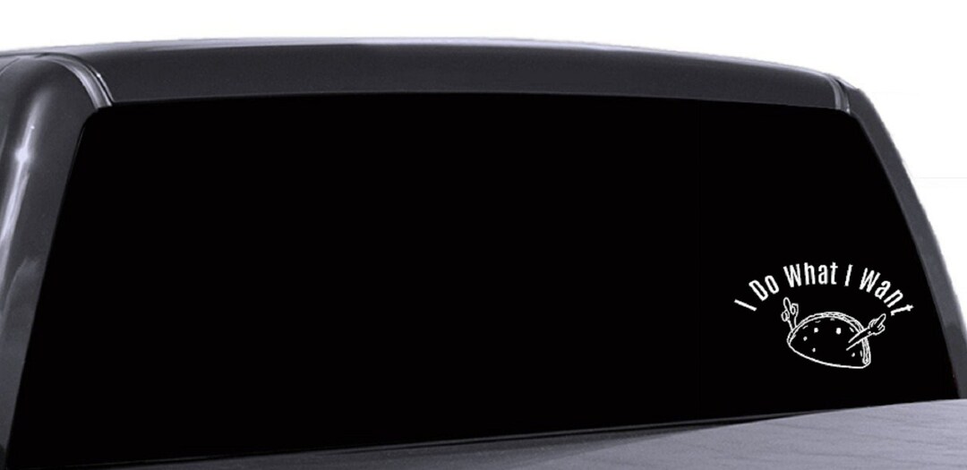 Taco Flipping off Funny Vinyl Decal Sticker for Car Window - Etsy