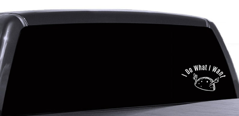 Taco Flipping off Funny Vinyl Decal Sticker for Car Window | Etsy