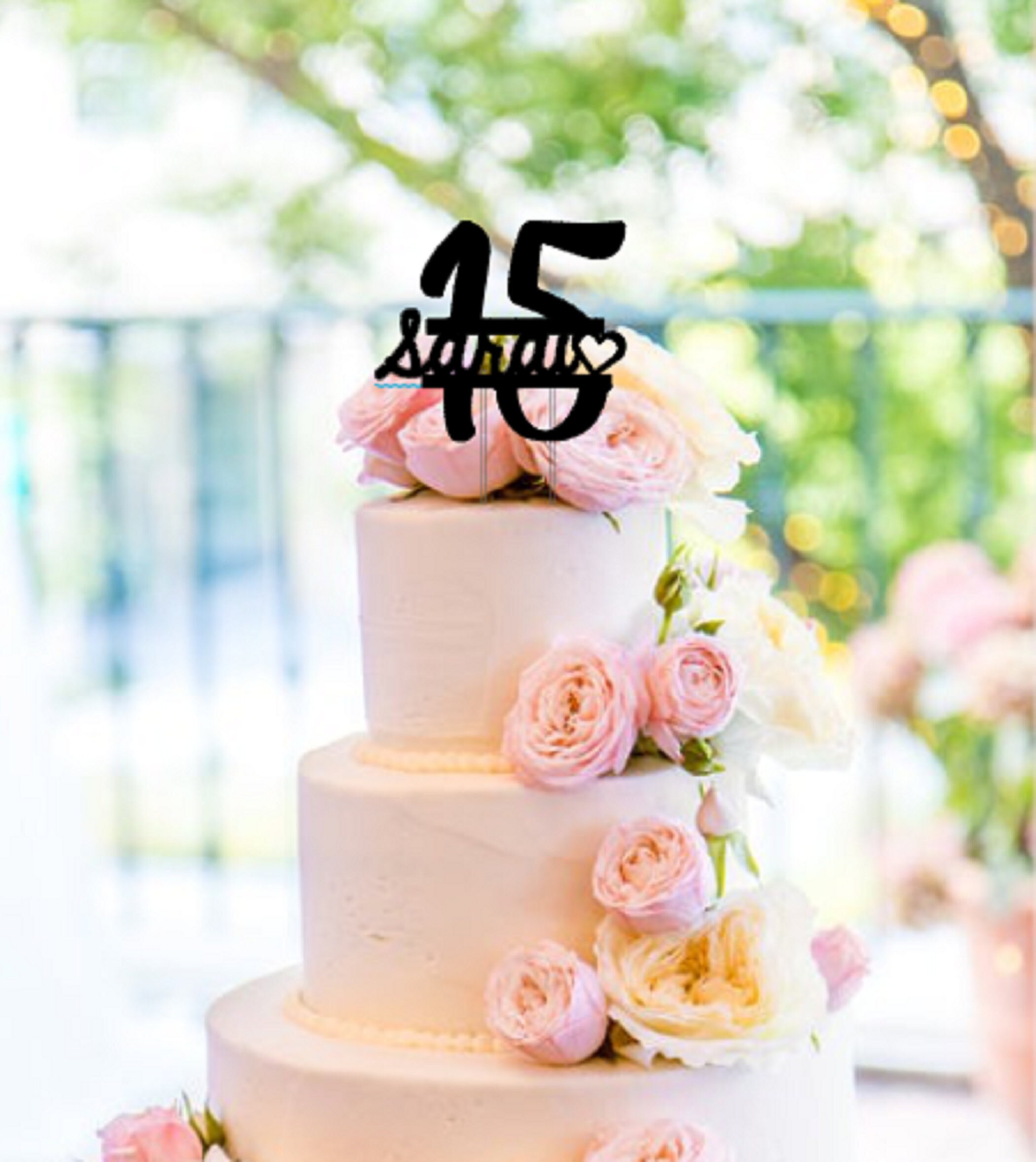 Quinceanera Cake Topper Custom Name Cake Topper Mis Quince - Etsy