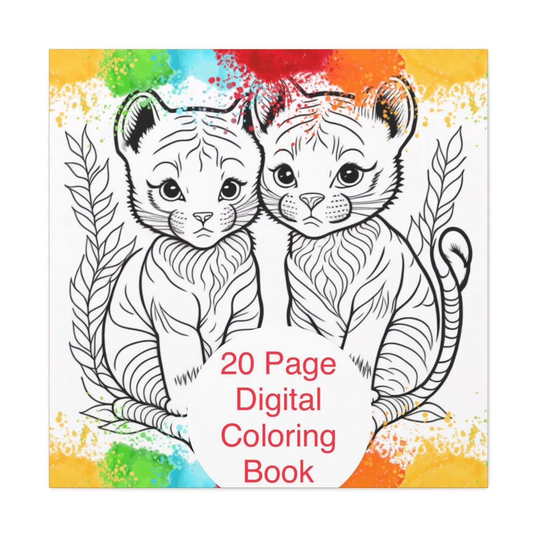 Coloring Book-digital Coloring Book-animals of the Jungle-download ...