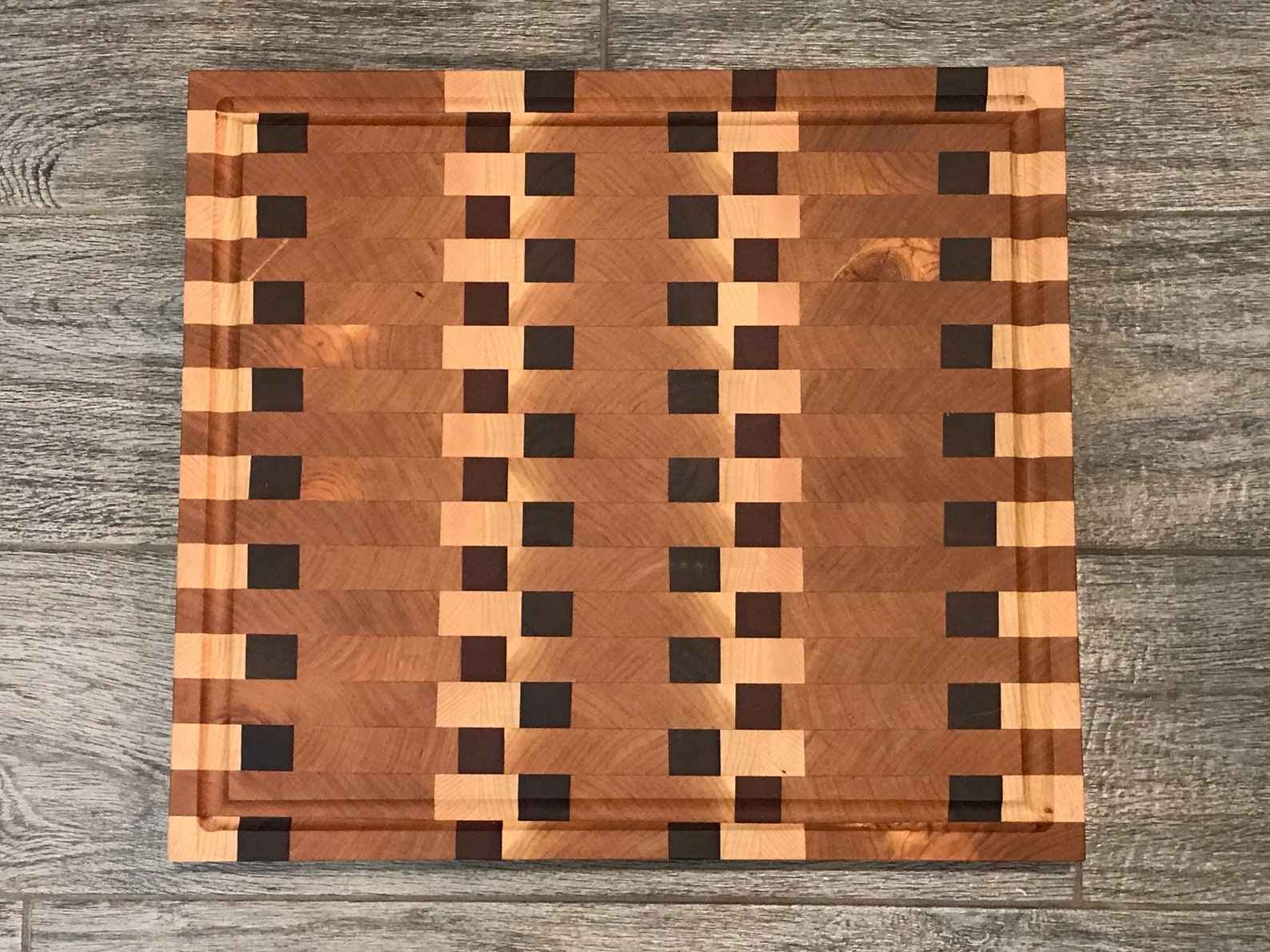 Large Checkered End Grain Wood Butcher Block Cutting Board - Etsy Singapore