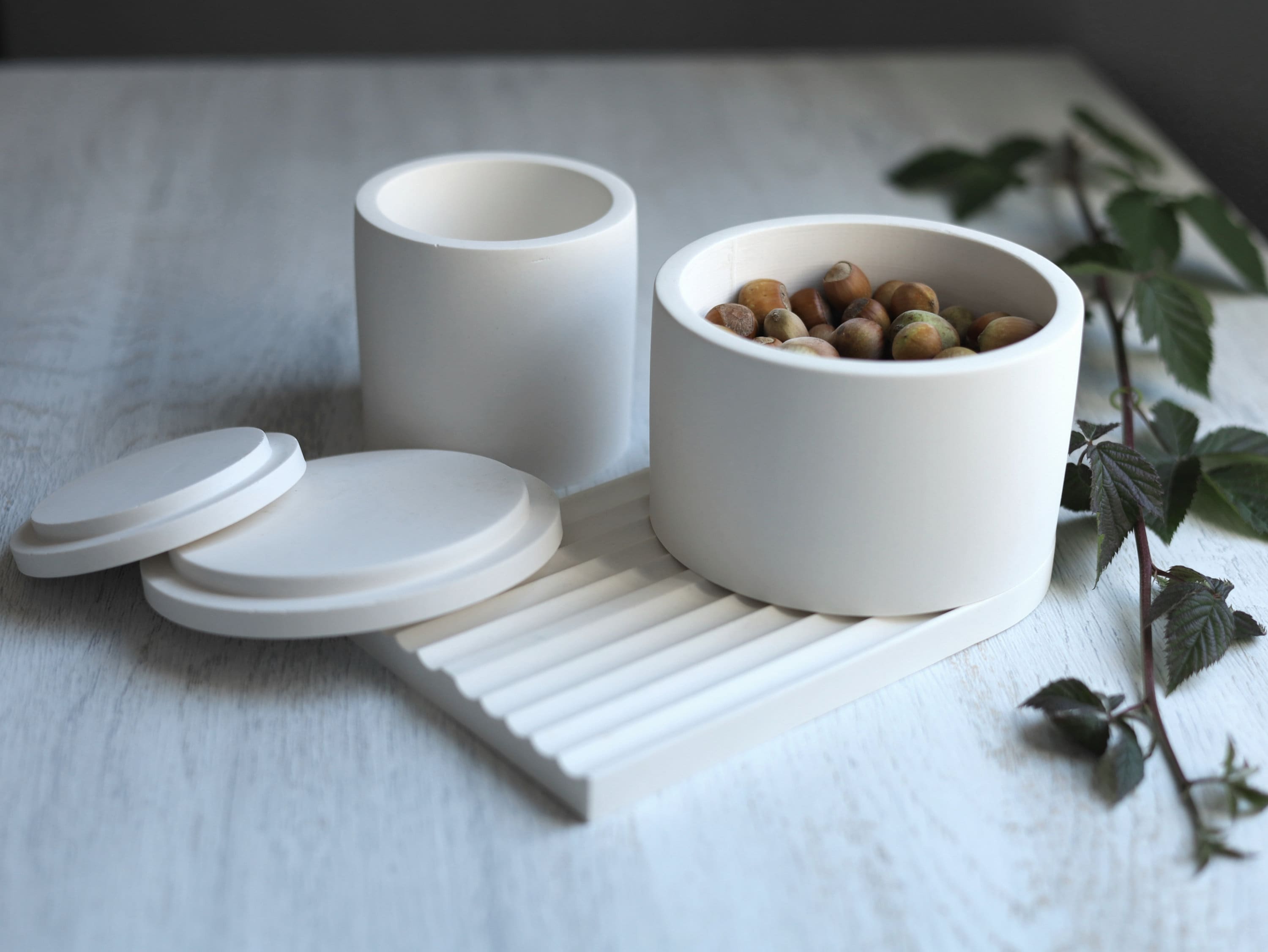 Concrete Container Candle Jar With Lid Concrete Jars Concrete Jewelry ...