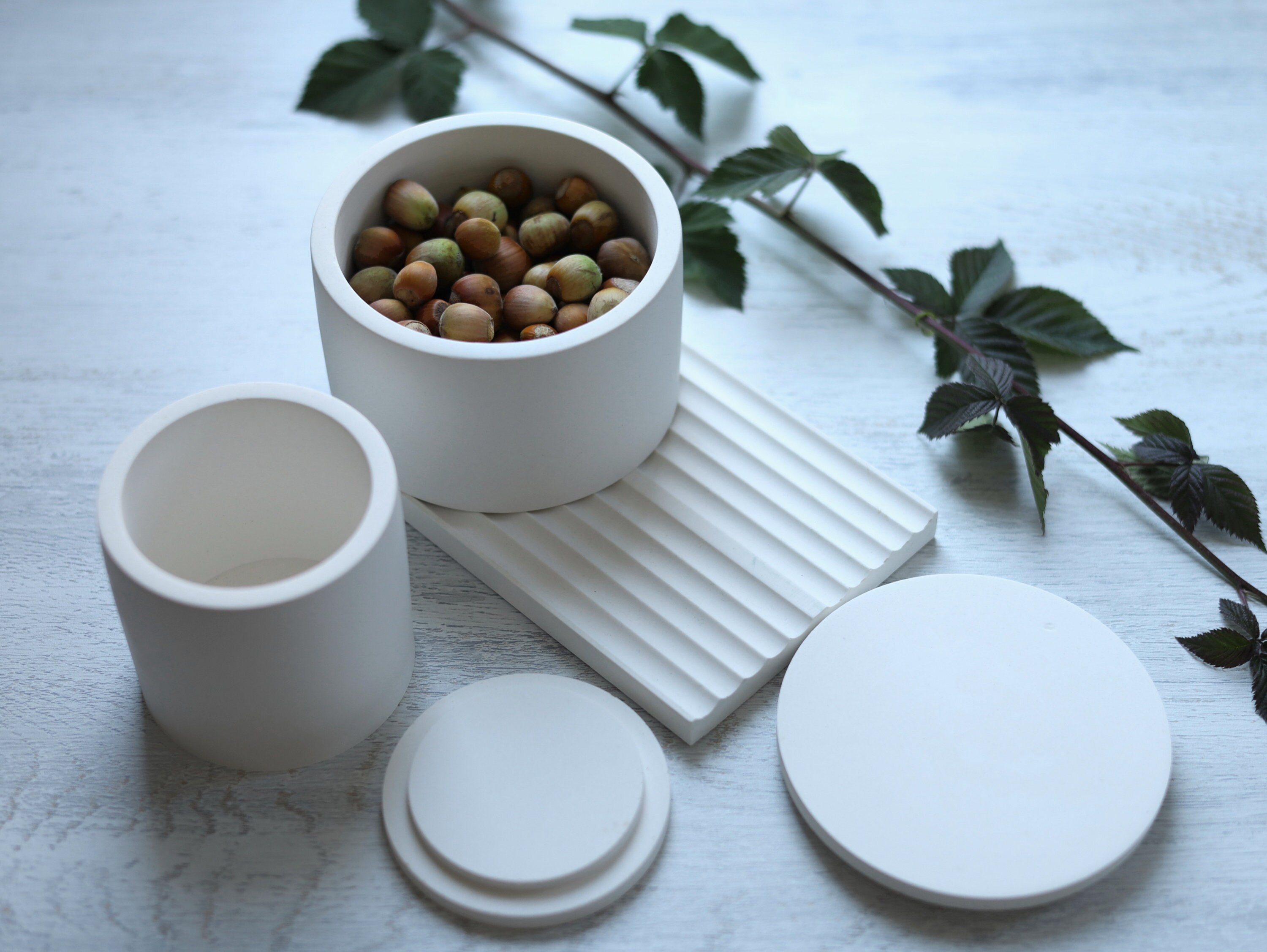 Concrete Container Candle Jar With Lid Concrete Jars Concrete Jewelry ...