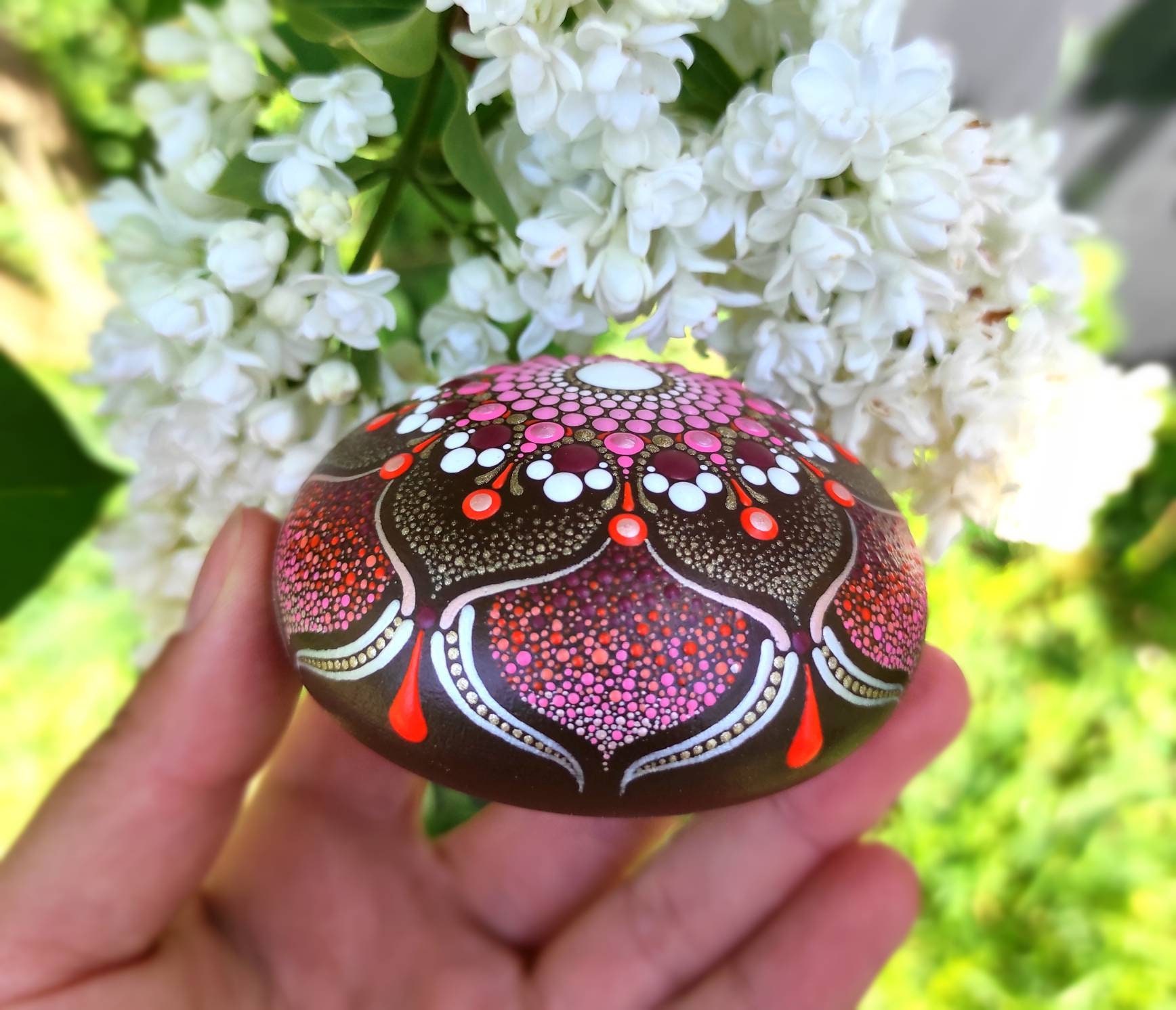 Hand Painted Dot Mandala Mandala Dot Art Meditation - Etsy