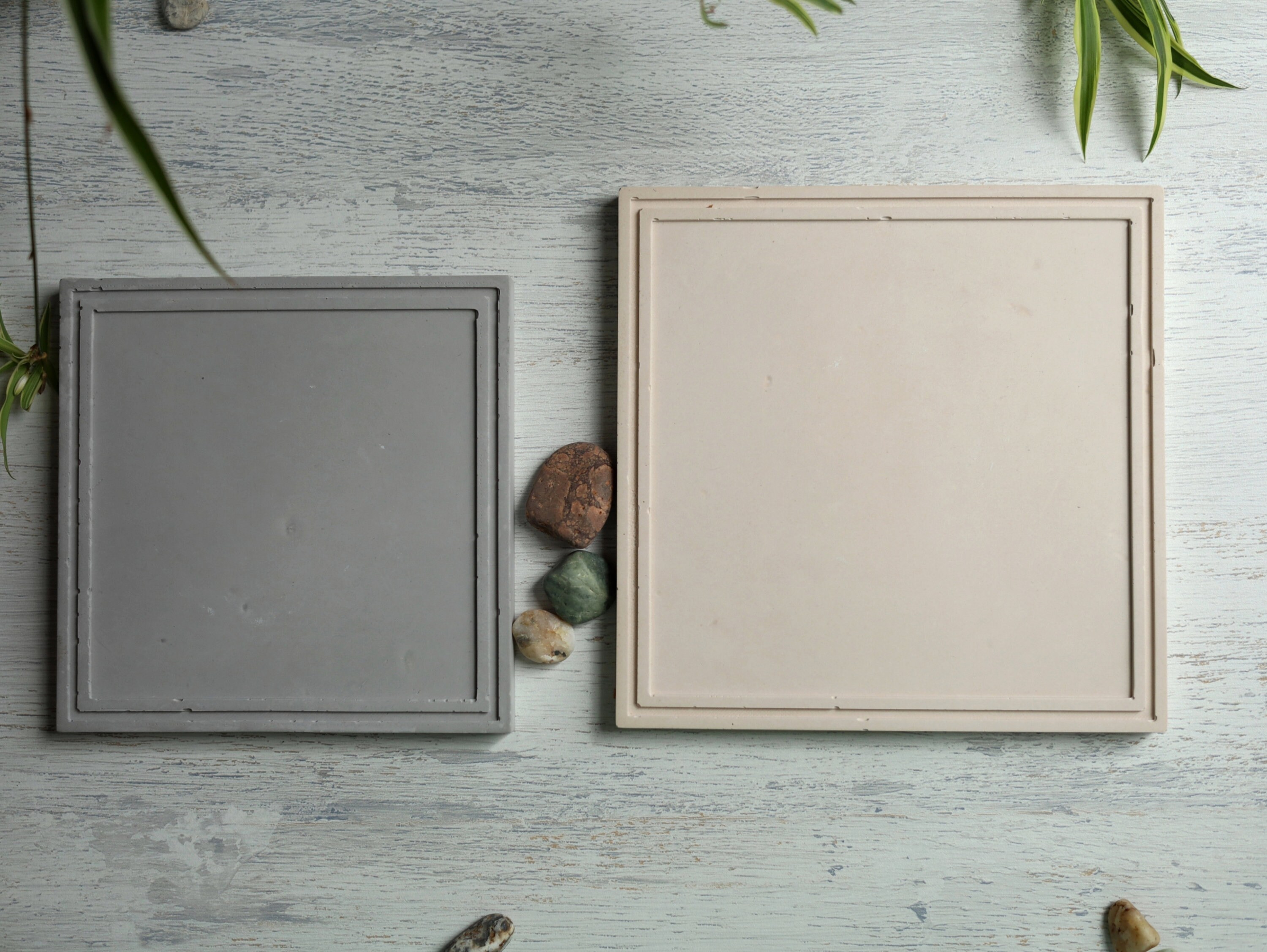 Set of 2 Square Tray Concrete Trays Large Coasters - Etsy