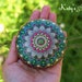 Hand Painted Dot Stone Mandala Rock Mandala Dot Painting Dot Art ...