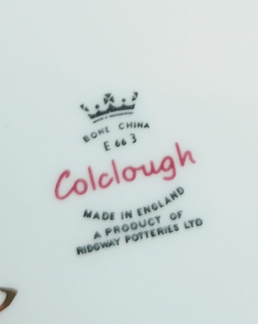 Vintage Colclough Ridgway Red Rosebud Floral Pattern Bone China Large ...