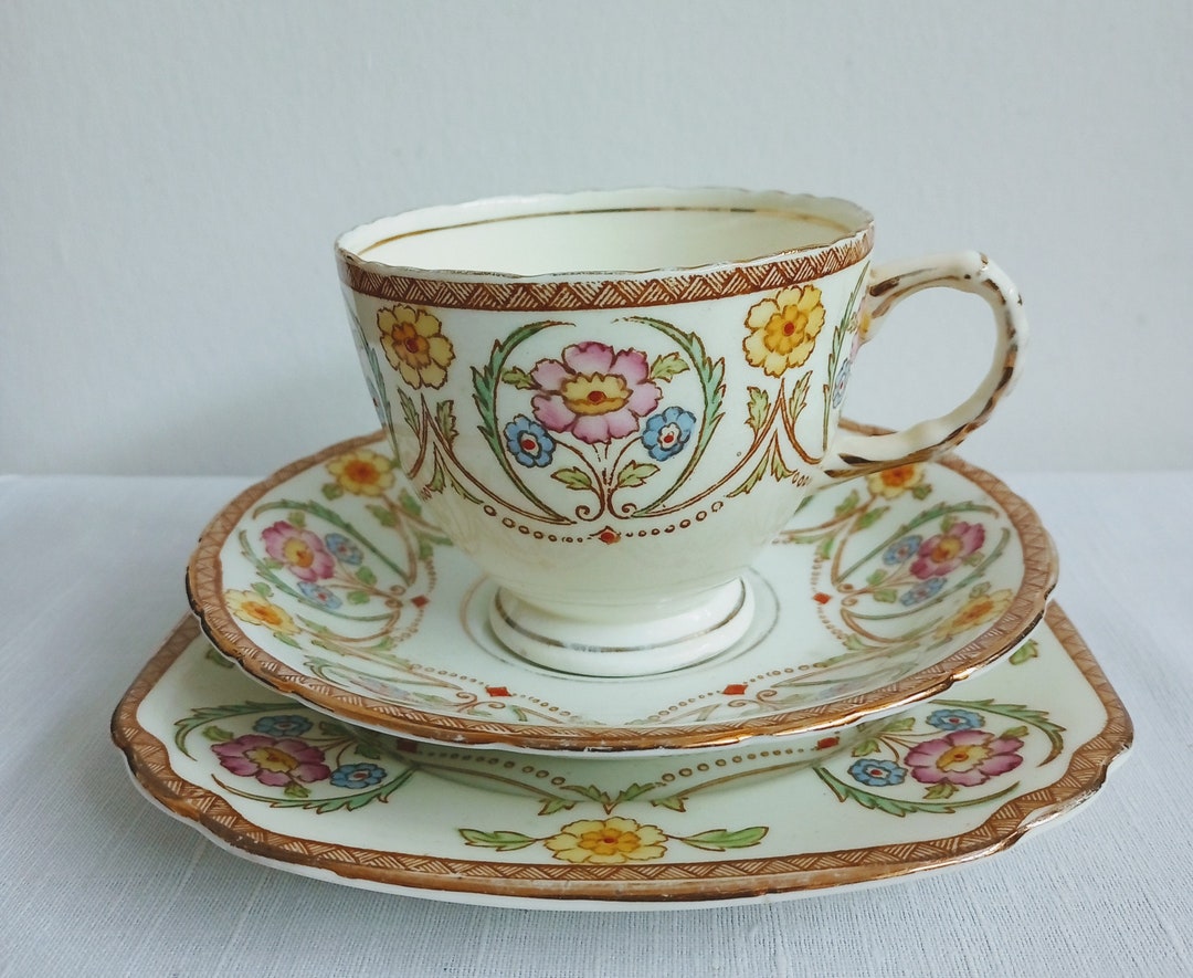 Vintage Sutherland, Hudson & Middleton Floral Pattern Teacup Saucer ...