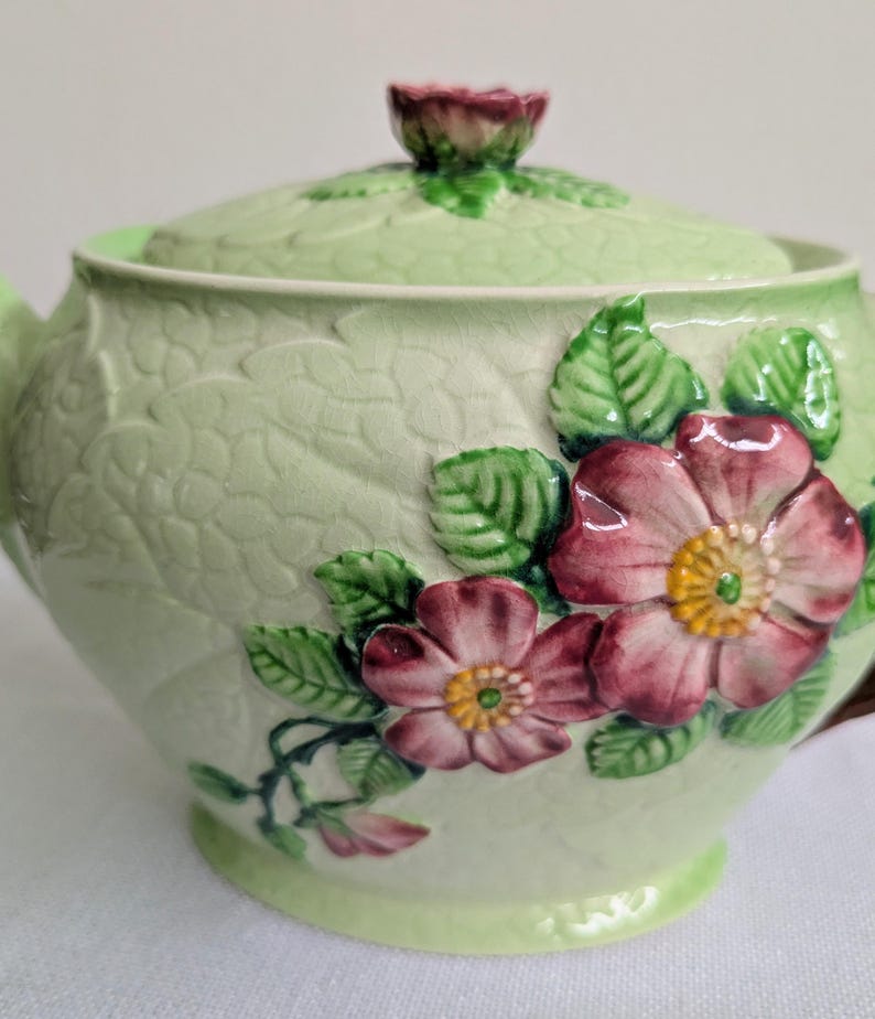 Vintage Carlton Ware Wild Rose Pattern Australian Design Small Teapot ...