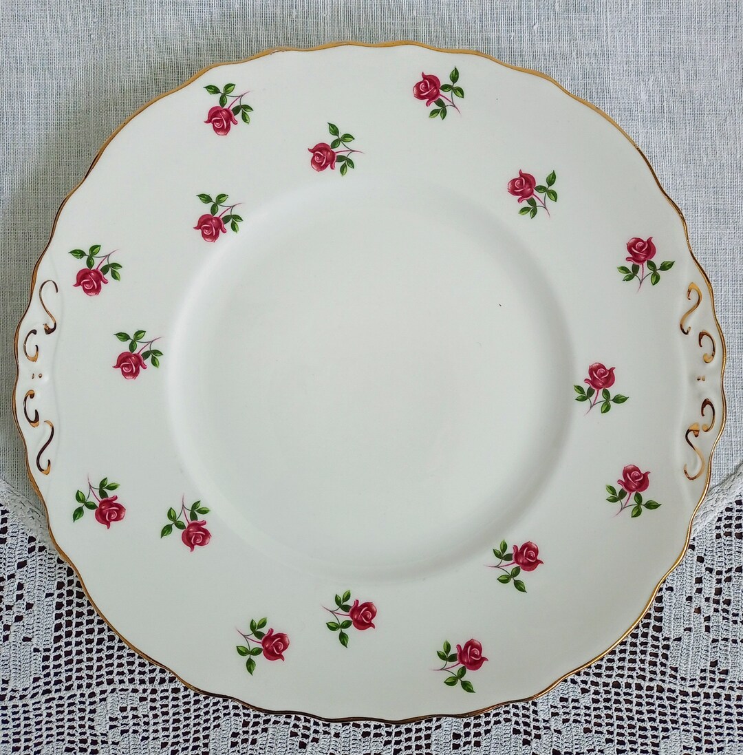 Vintage Colclough Ridgway Red Rosebud Floral Pattern Bone China Large ...