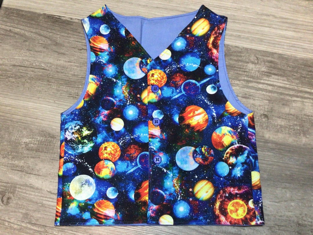 Solar System Planets Vest,outer Space Boy Waistcoat,kids Clothes - Etsy
