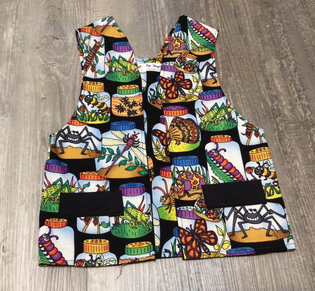 Baby Vest,size 3-6m,bug Collection Vest,black Waistcoat - Etsy