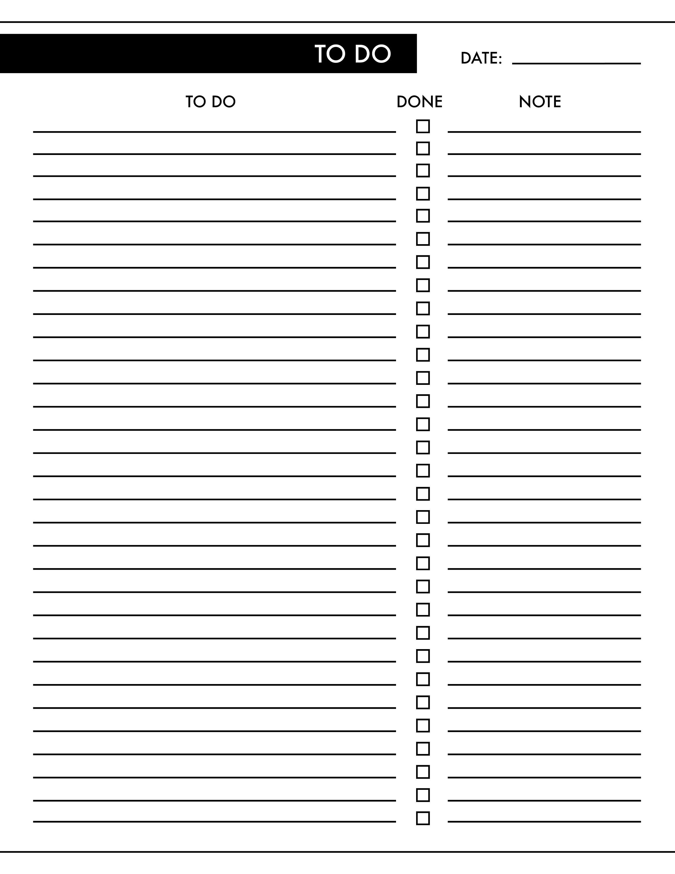 To Do List Printable | PDF Editable | Letter & A4 - Etsy