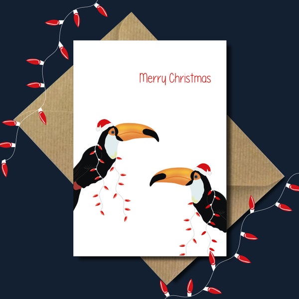 Toucan Christmas Card - Etsy UK