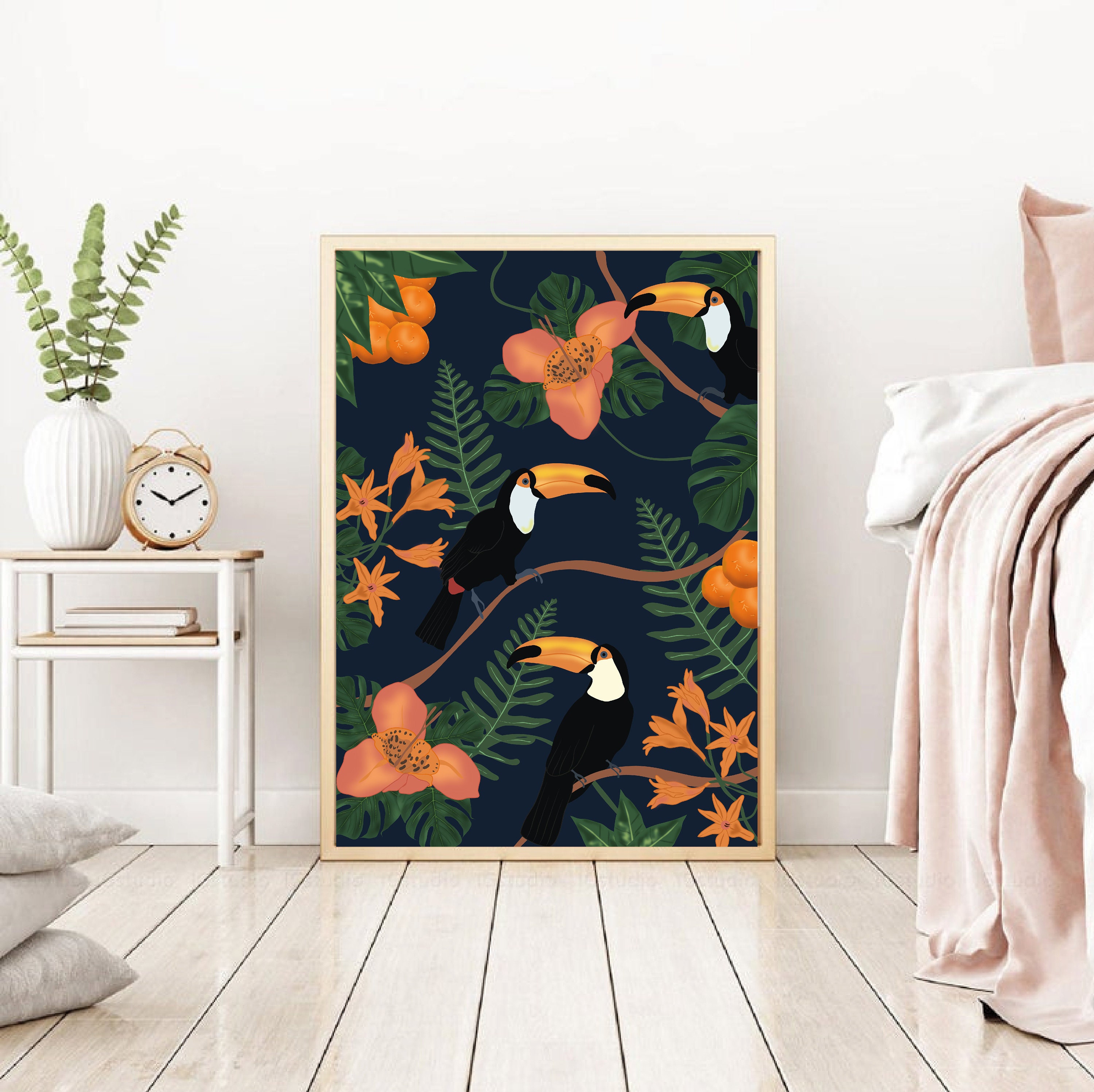 Tropical Toucan Print Tropical Toucan Wall Art3 Piece Wall | Etsy