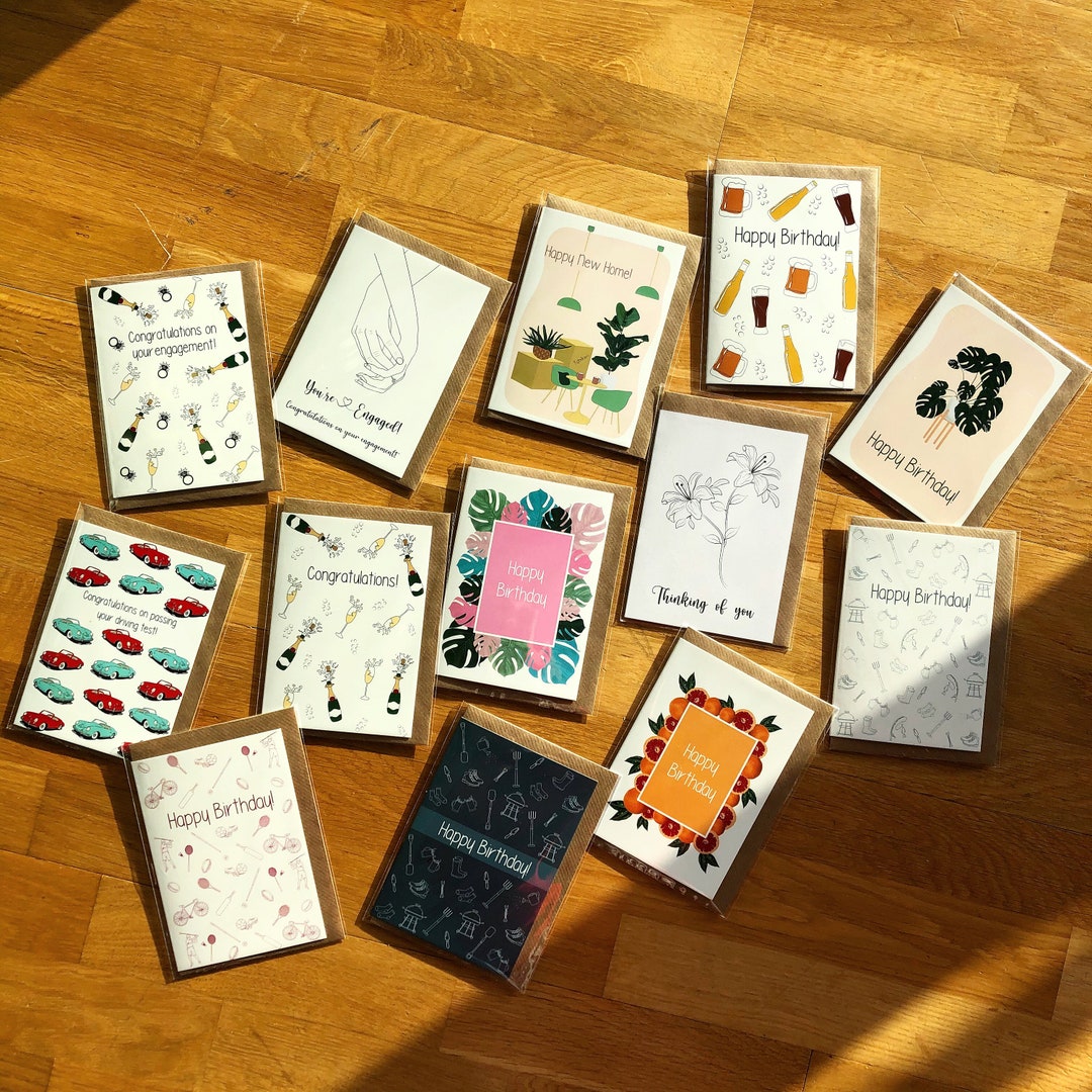 Pack of Thirteen Greeting Cards |greeting Cards, Card Bundle Pack ...