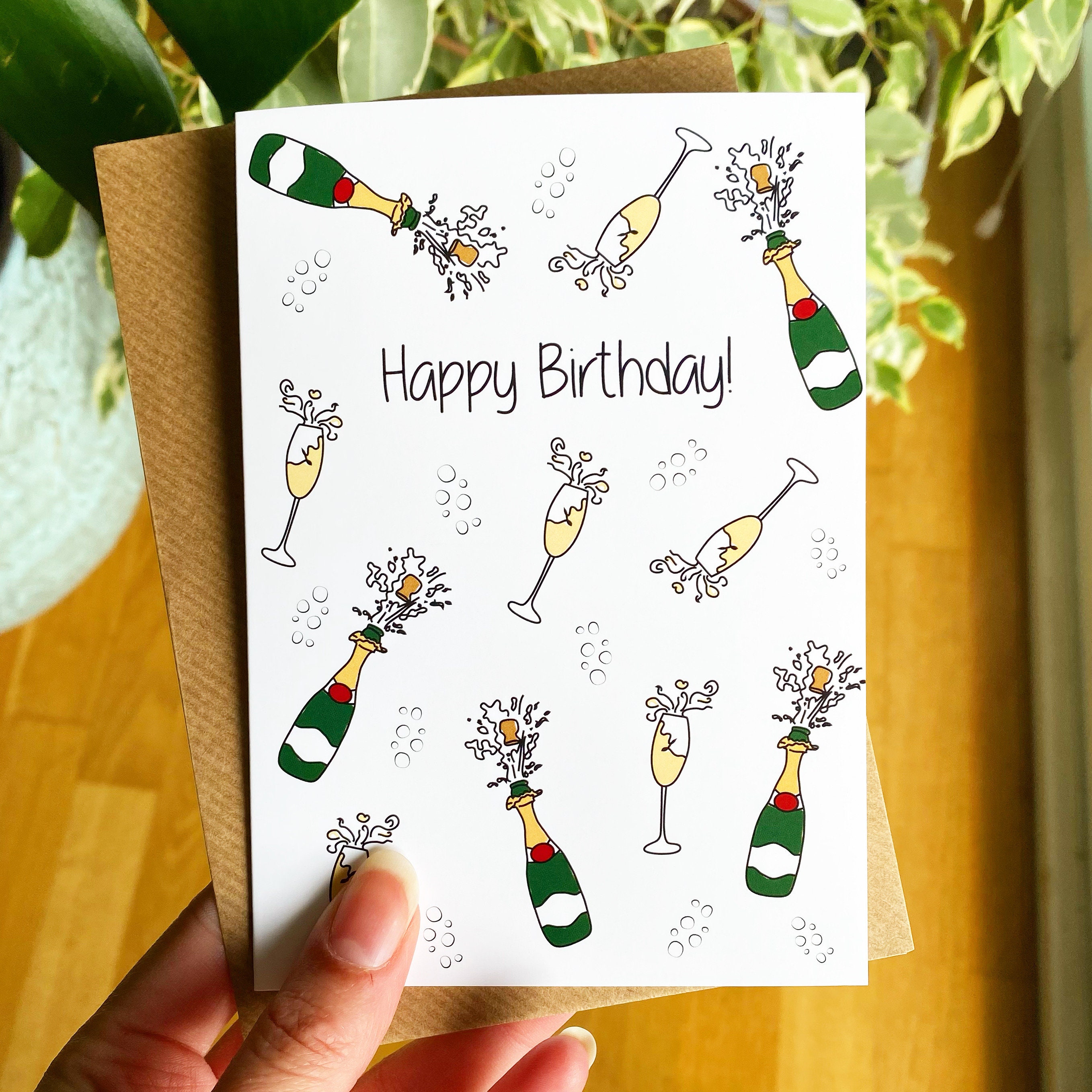 Six Alcohol & Food Happy Birthday Cards |beer Cards, Prosecco Cards ...