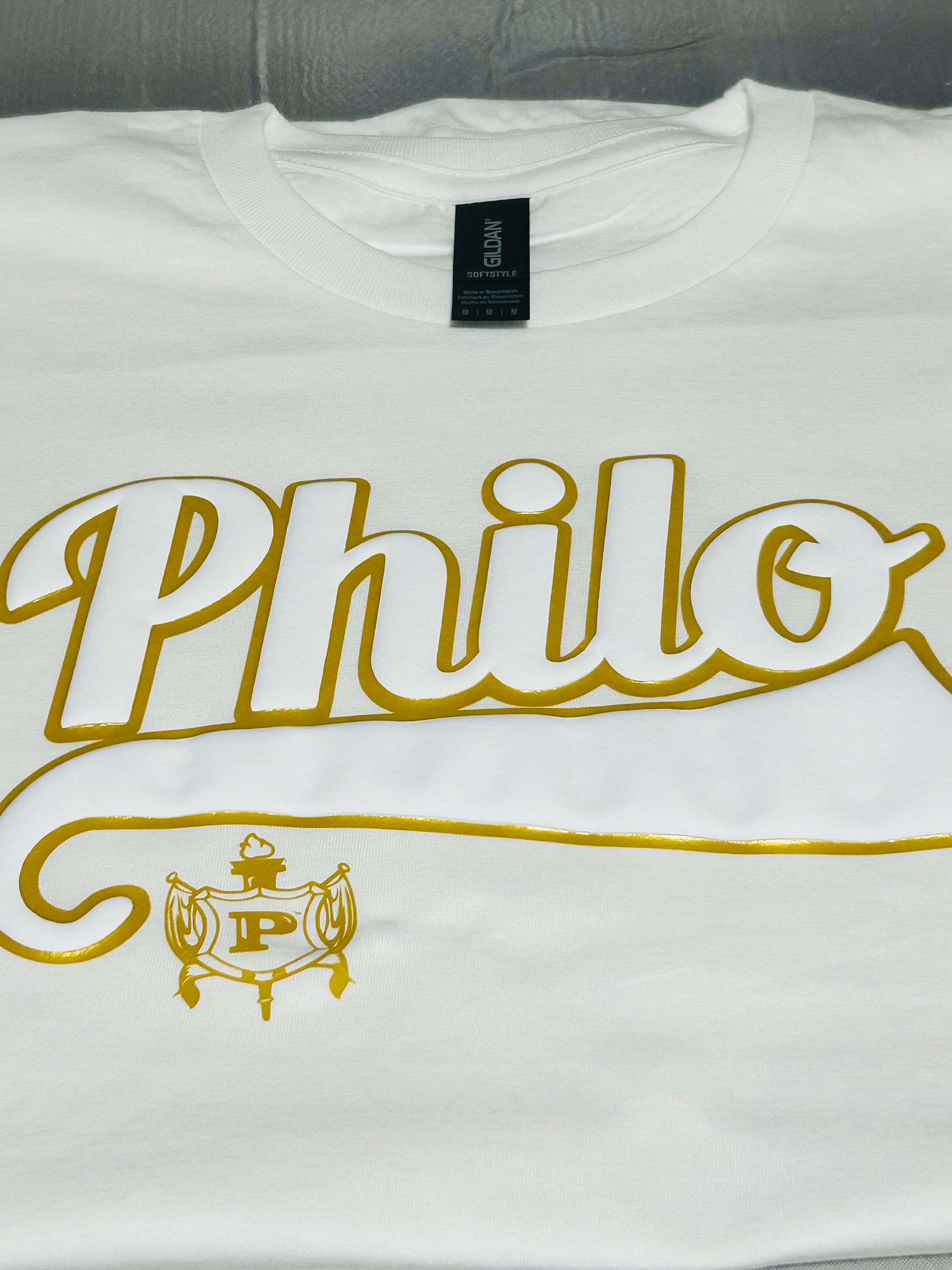 Philo Gold/puff Tshirt (short or Long Sleeve/hoodie (NO GREEK LETTERS ...
