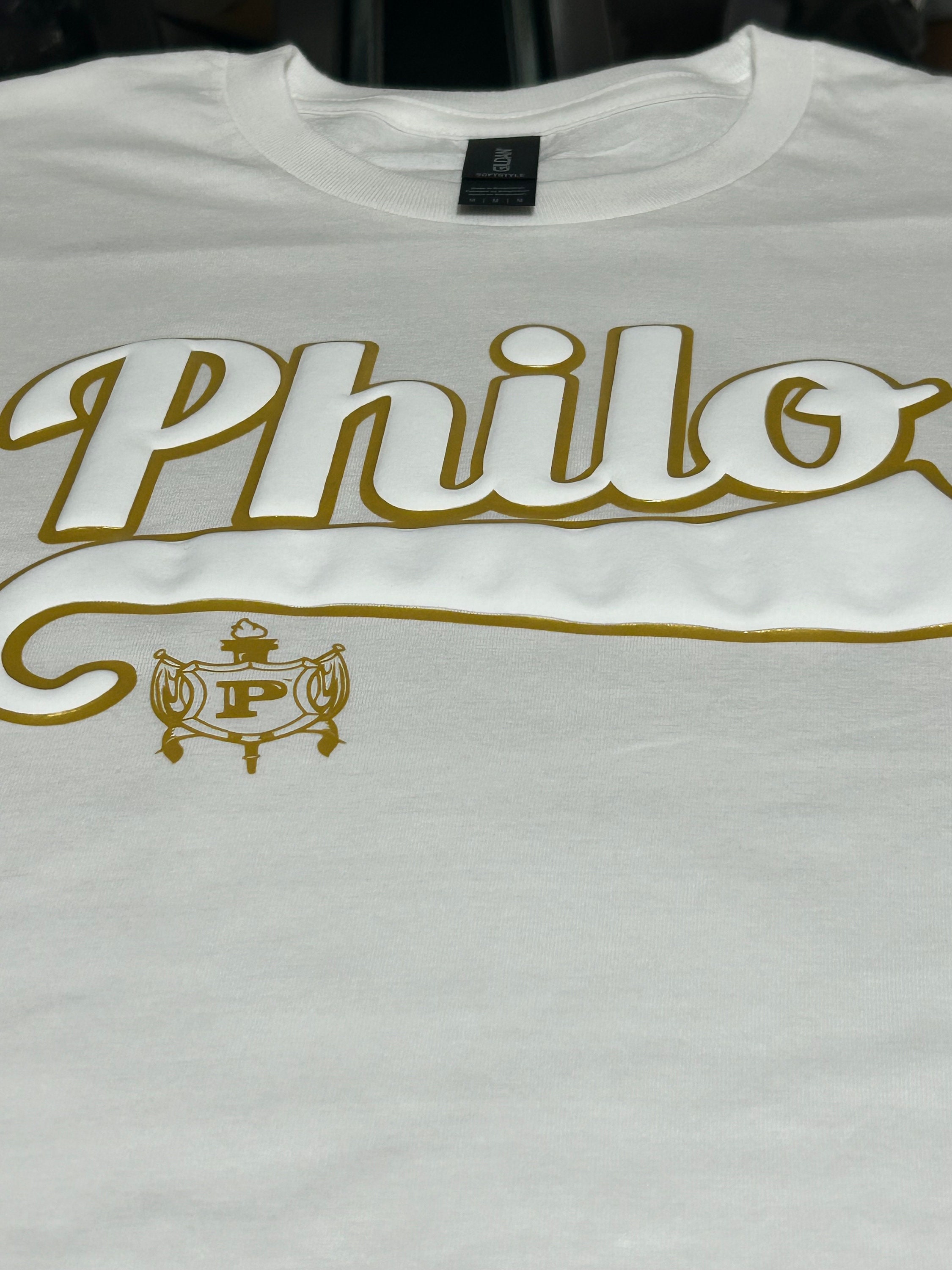 Philo Gold/puff Tshirt (short or Long Sleeve/hoodie (NO GREEK LETTERS ...