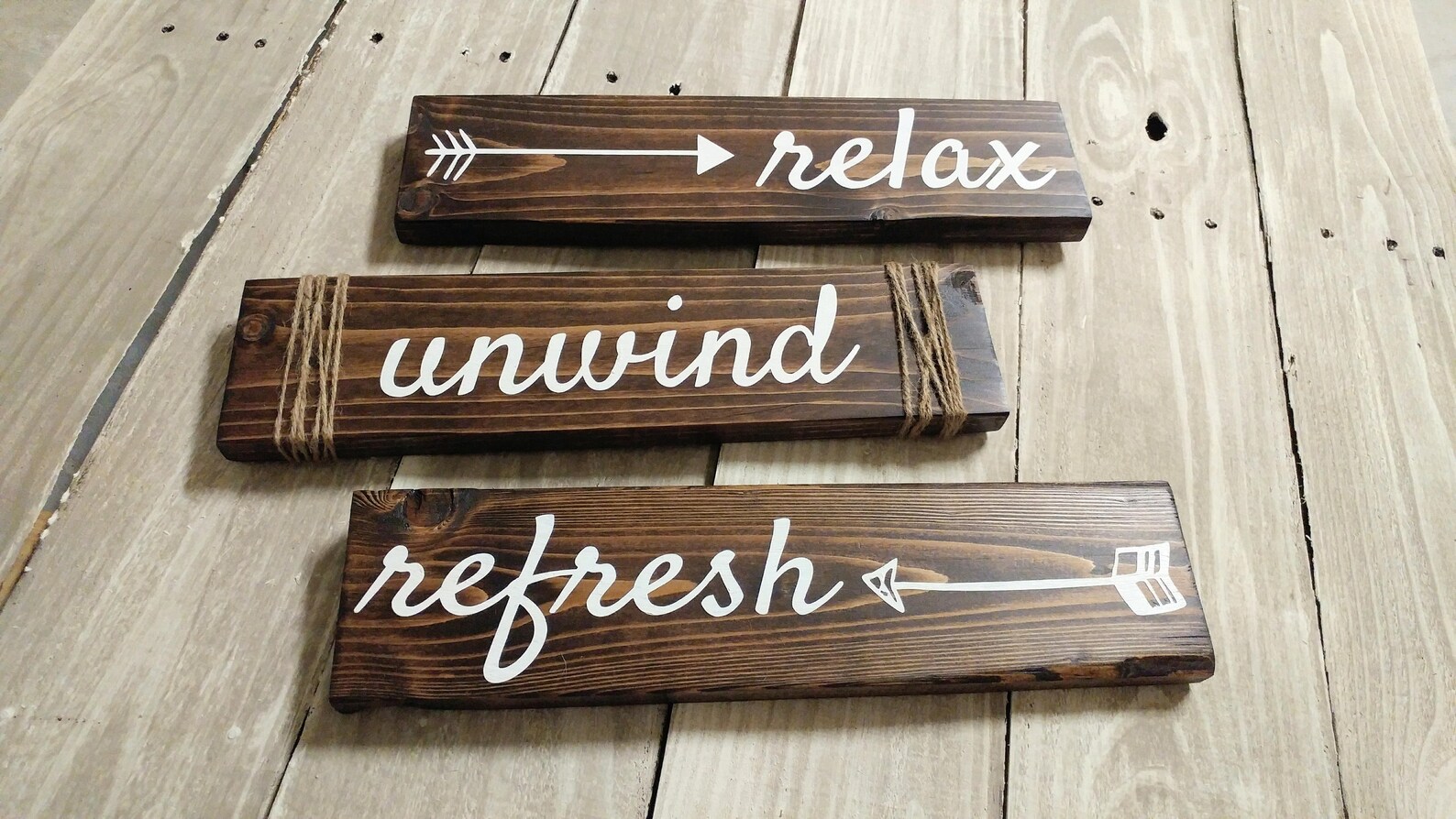 Relax Unwind Refresh Bathroom Decor for Wall Modern Farmhouse - Etsy