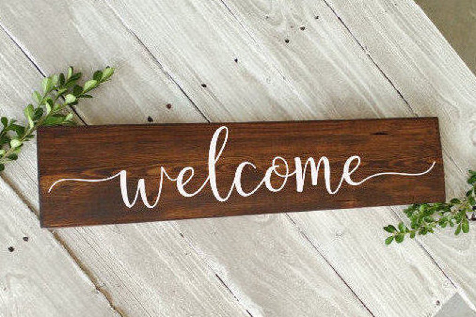 Rustic Wood Welcome Sign Home Sweet Home Farmhouse Style | Etsy