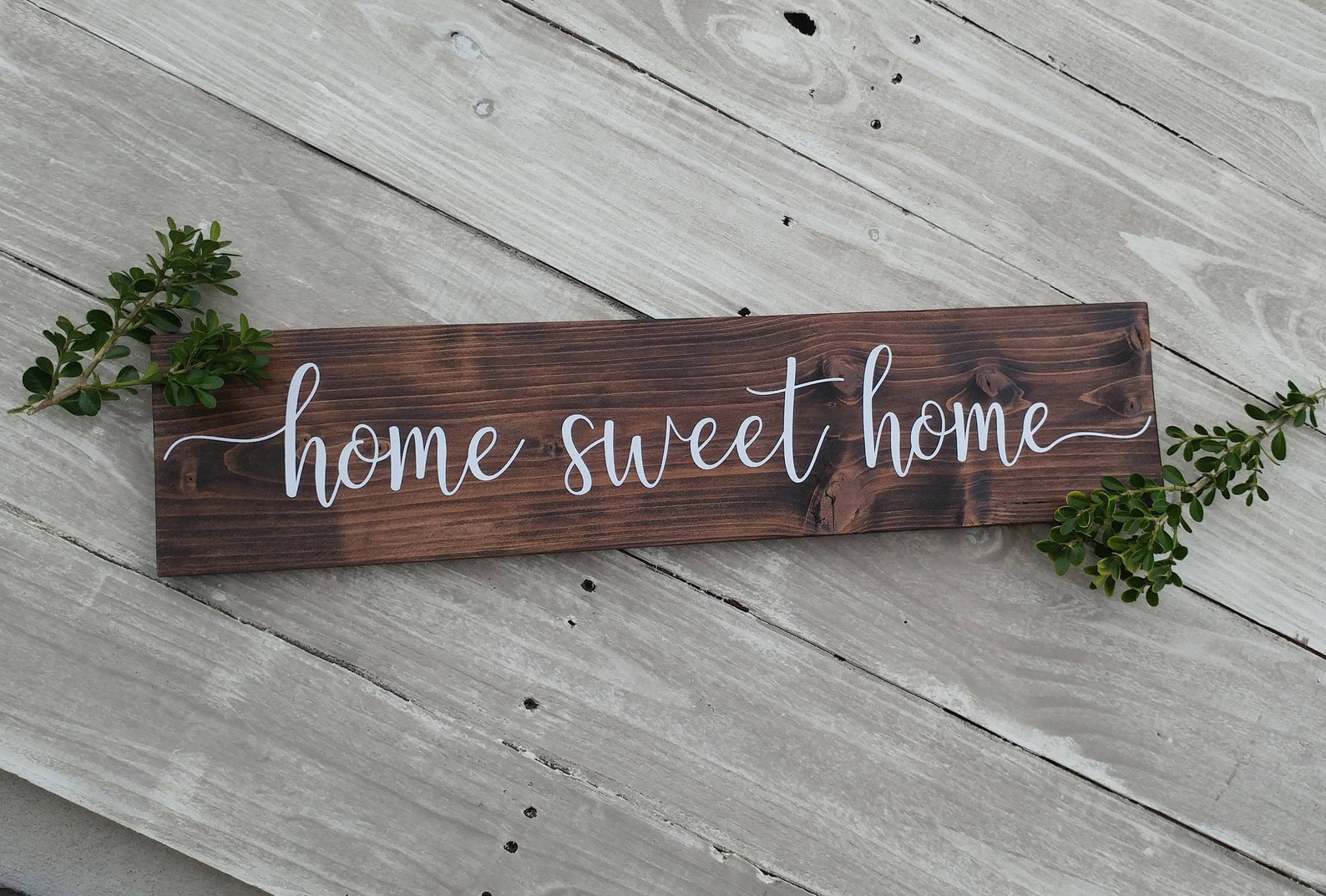 Horizontal Rustic Home Sweet Home Sign Gallery Wall Art - Etsy