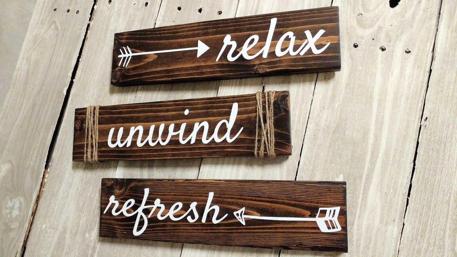 Relax Unwind Refresh Bathroom Decor for Wall Modern Farmhouse - Etsy