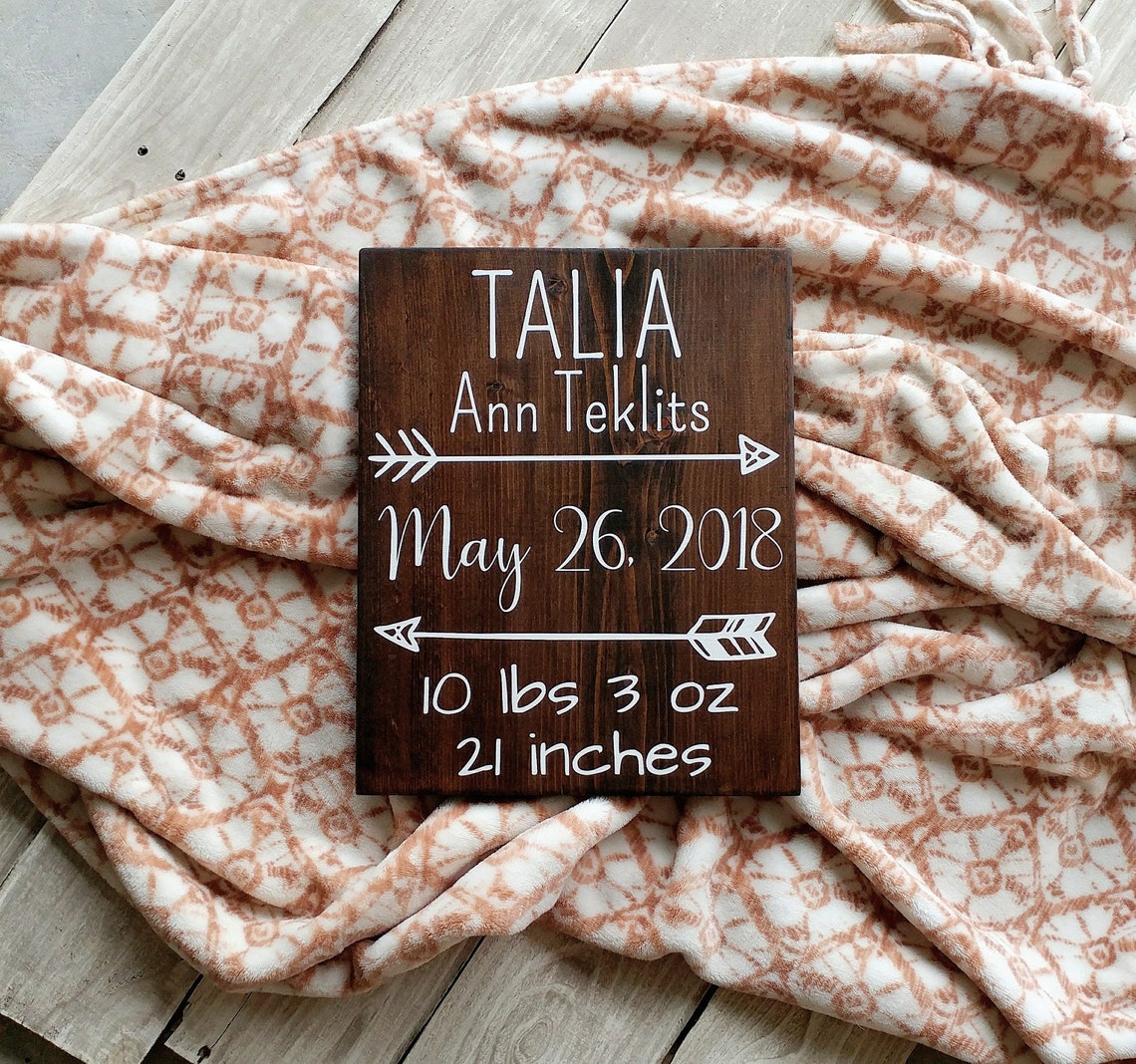 Birth Stats Sign Woodland Nursery Decor Rustic Nursery Sign - Etsy