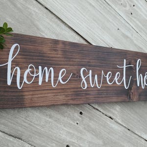 Horizontal Rustic Home Sweet Home Sign, Gallery Wall Art, Modern ...
