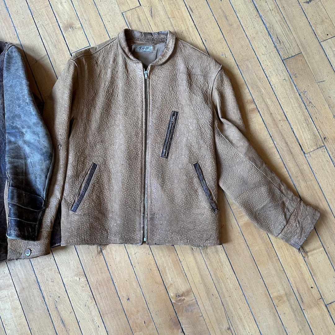 Rare Vintage 1930s Small Distressed Pigskin Leather Jacket - Etsy