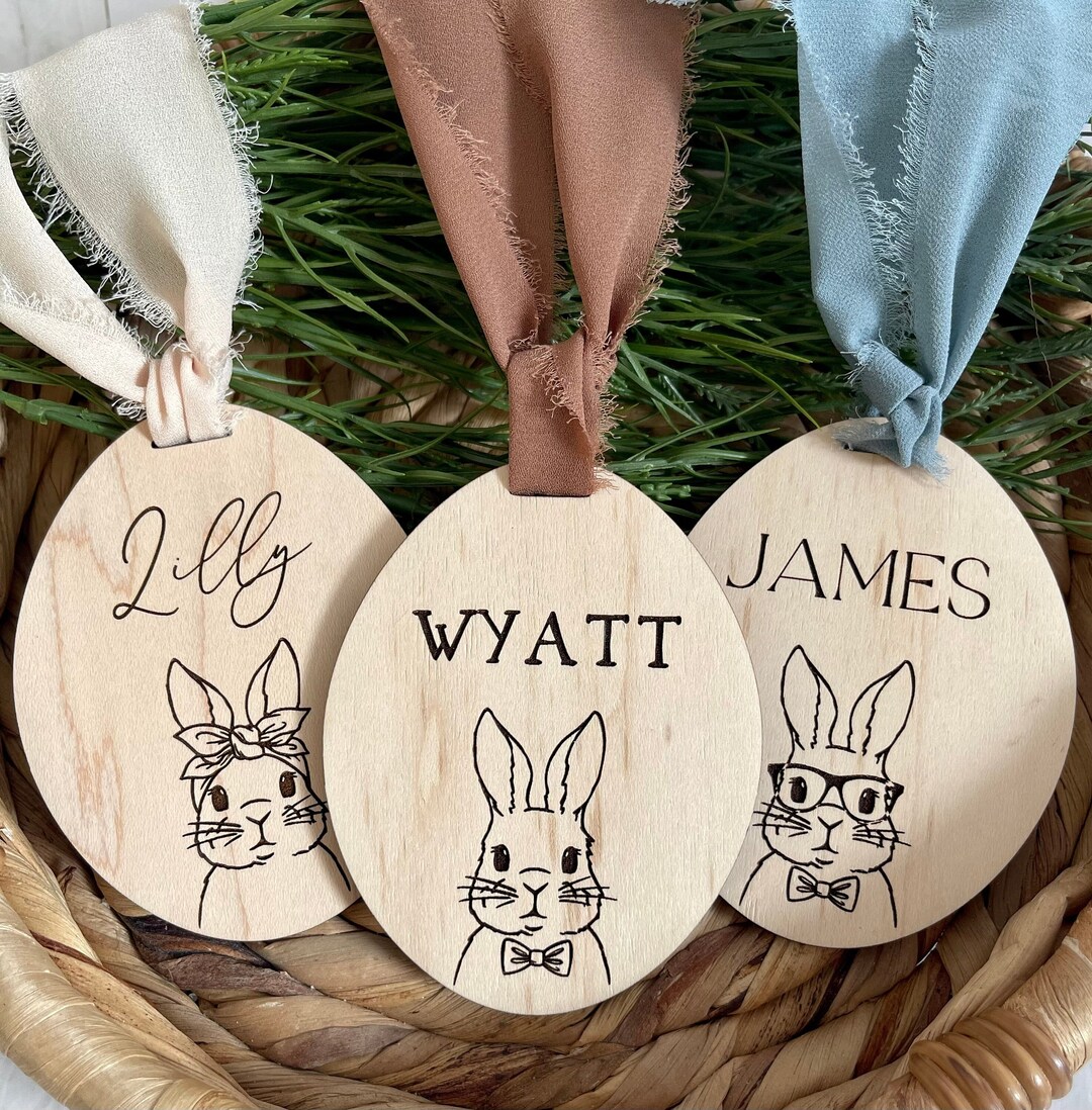 Personalized Easter Bunny Tag, Bunny Tag, Personalized Tags, Easter ...