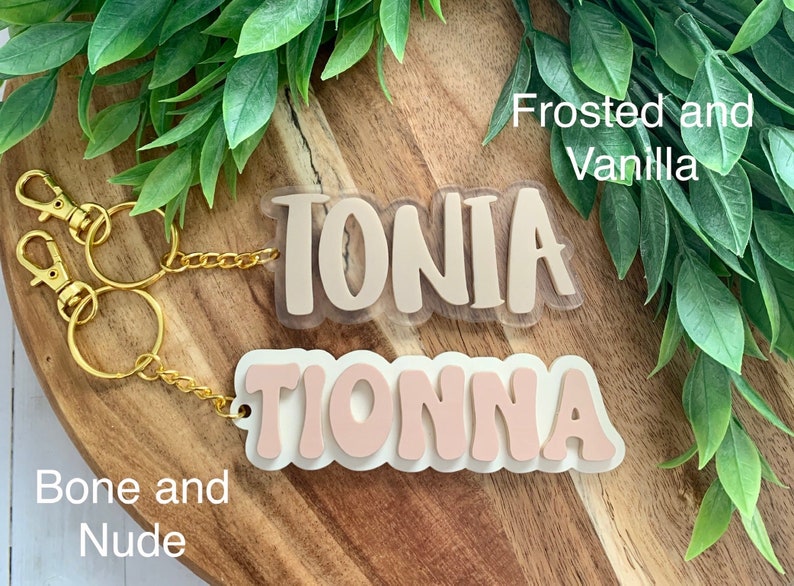 Personalized Name Keychain. Custom Keyring for Kids. Back to School Bag ...