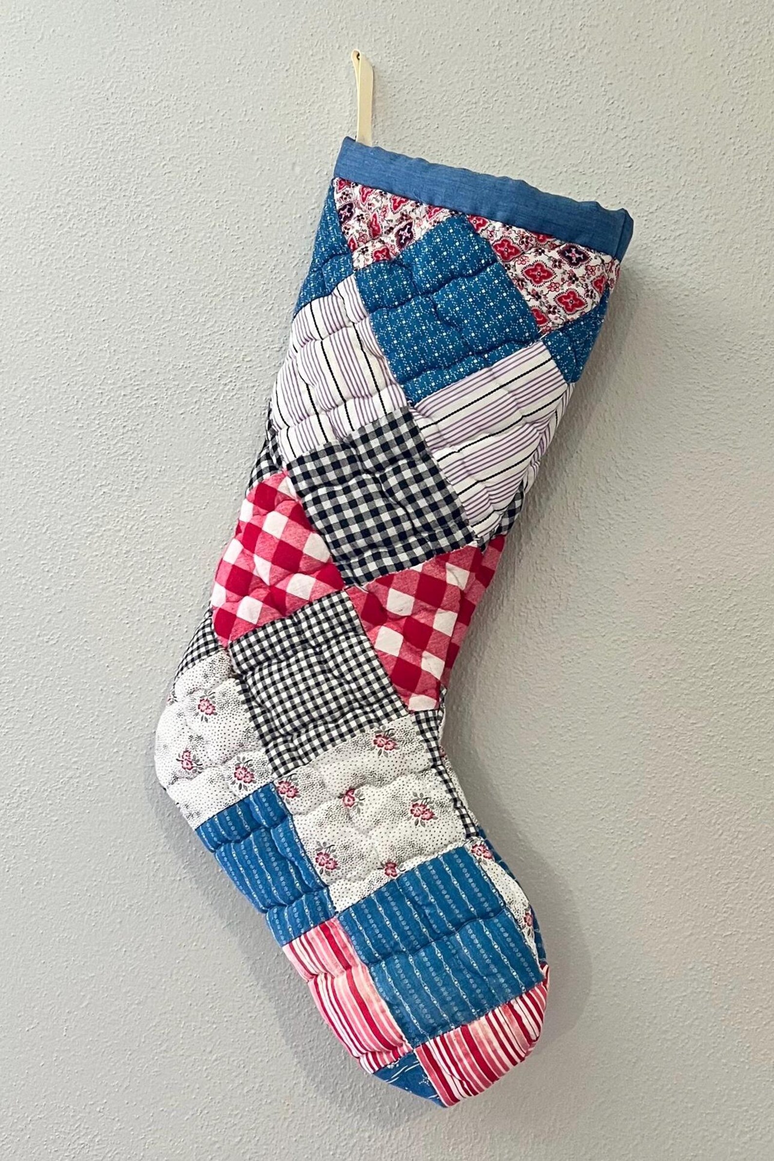 Quilt Christmas Stocking Antique - Etsy