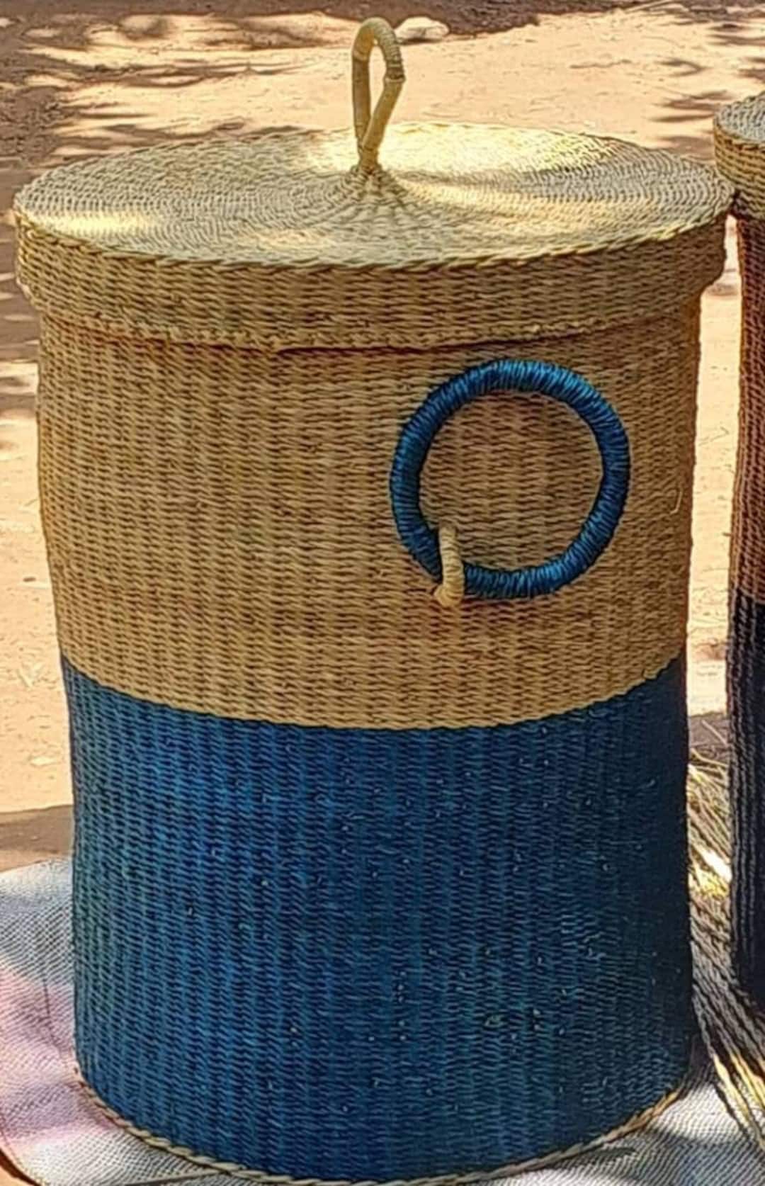 Blue Laundry Basket Blue Basket Storage Basket Classy Basket Laundry ...