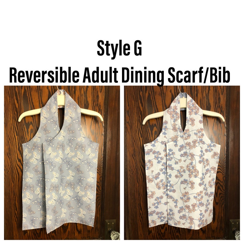 Reversible Adult Dining Scarf/bib - Etsy