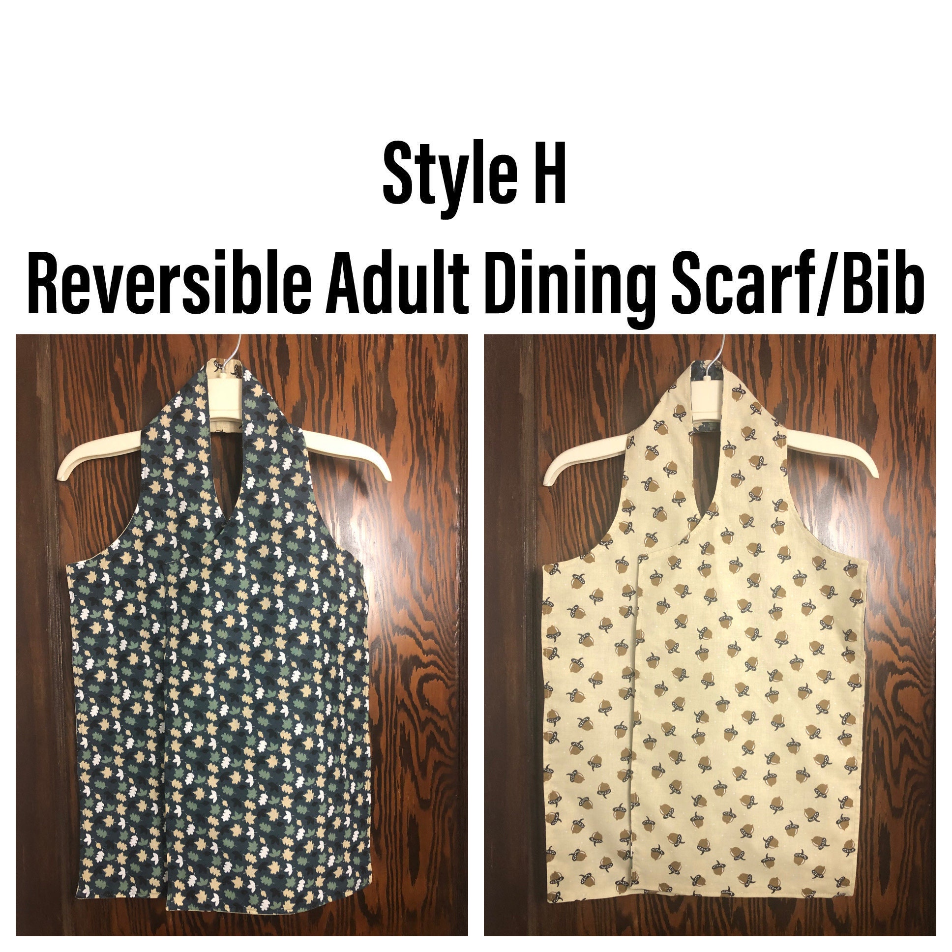 Reversible Adult Dining Scarf/bib - Etsy