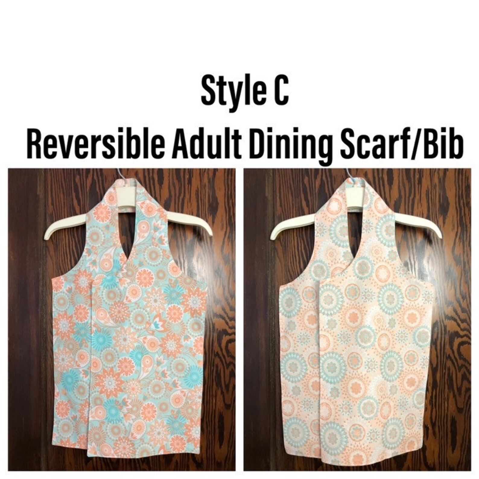 Reversible Adult Dining Scarf/bib - Etsy