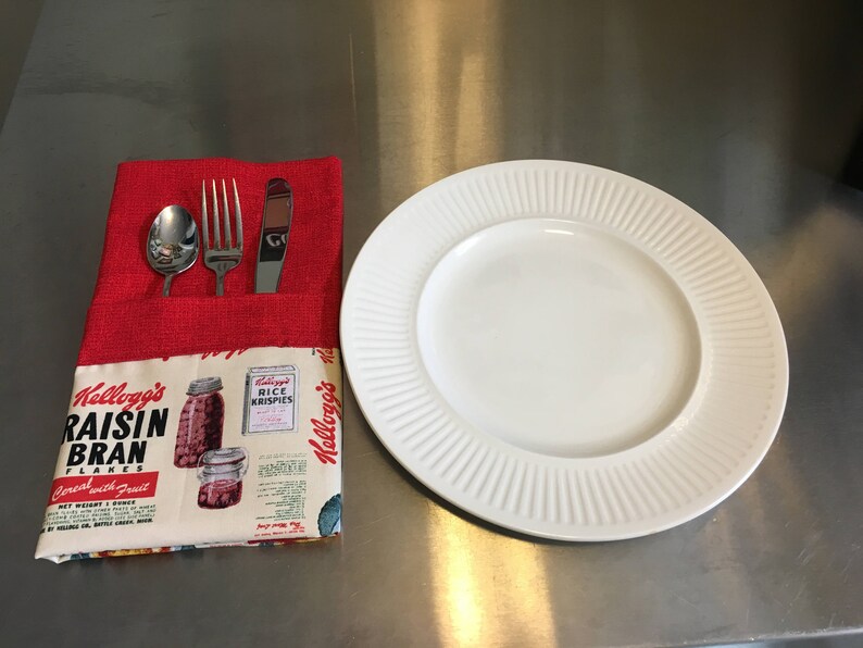 Set of 4 Breakfast themed Cloth Napkins - Etsy UK