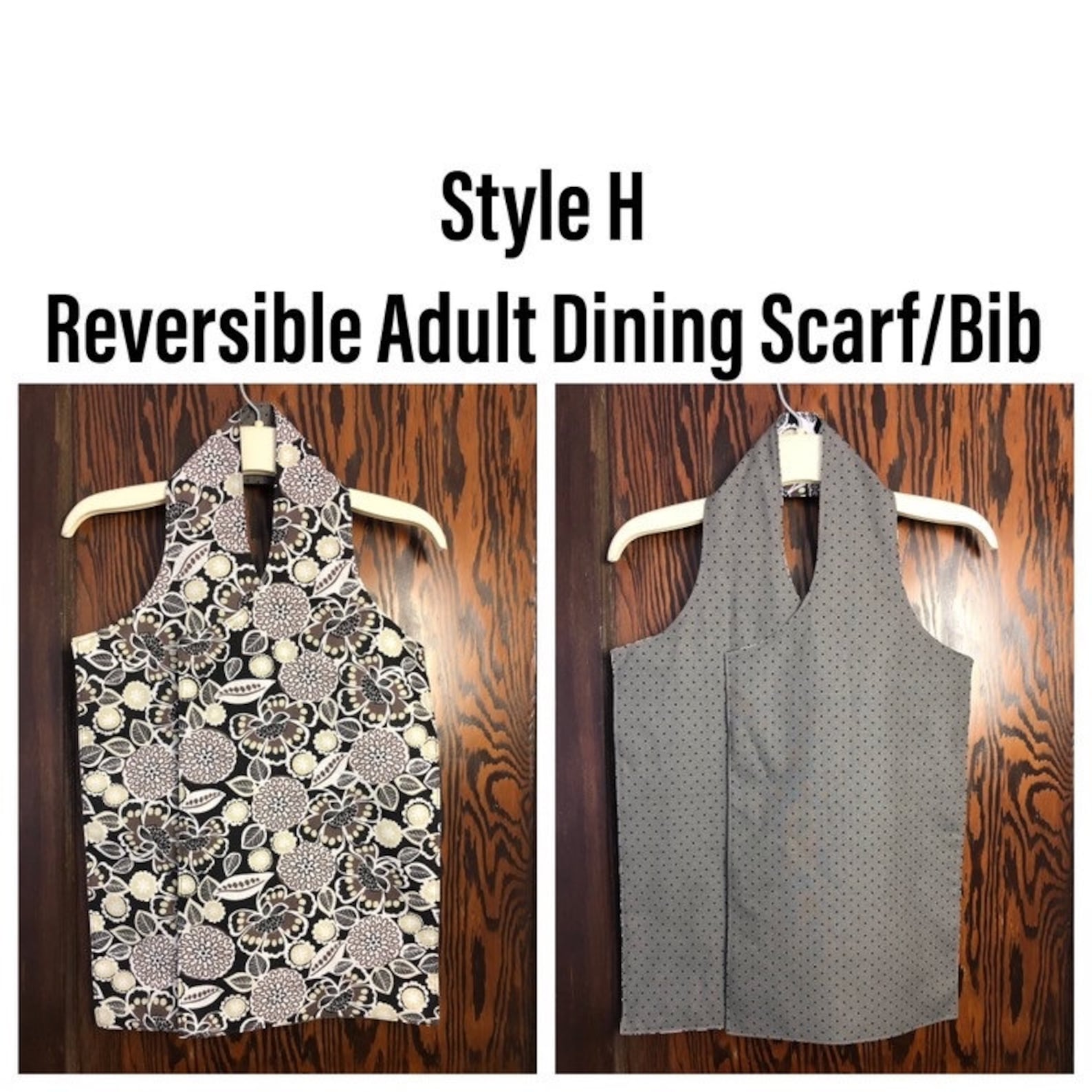 Reversible Adult Dining Scarf/bib - Etsy